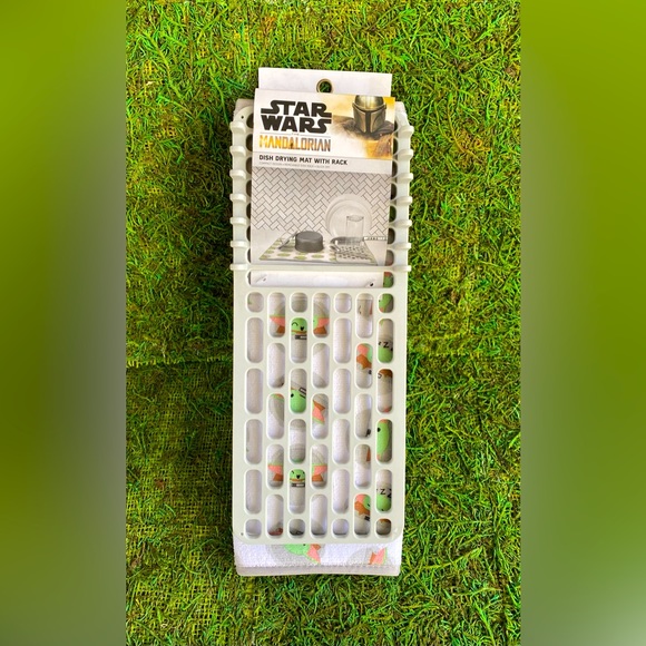 Disney | Kitchen | Star Wars Baby Yoda Dish Drying Mat With Rack | Poshmark